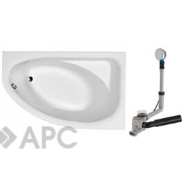 Ванна кутова акрилова ліва Kolo Spring 160*100 з ніжками та сифоном ...